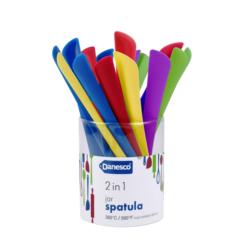 Danesco 2-in-1 Jar Spatula - Assorted Colours – The Kitchen Shop
